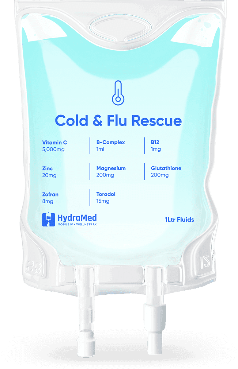Cold & Flu Rescue IV Therapy - Mobile IV home infusion drip | HydraMed