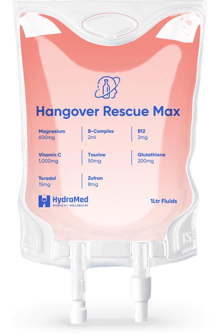 Hangover Rescue Max IV Therapy - Mobile IV home infusion | HydraMed