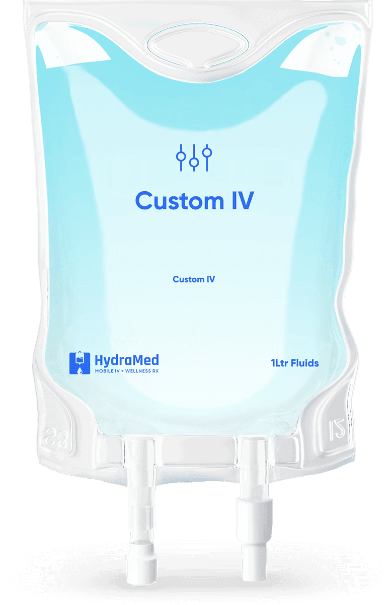 Custom IV Therapy - Mobile IV home infusion drip is custom | HydraMed